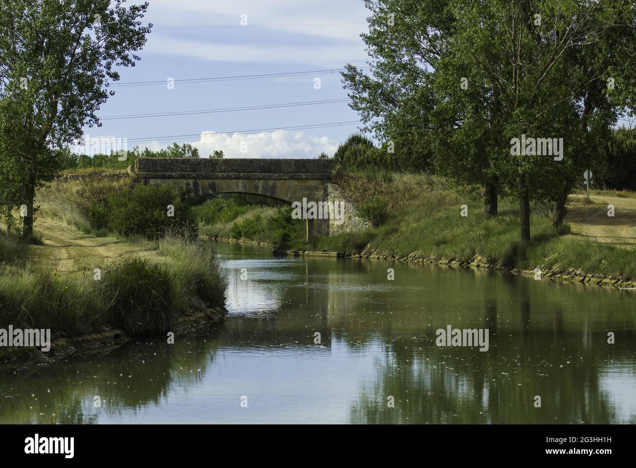 Navigable canal used for the supply of goods in ancient times Stock ...