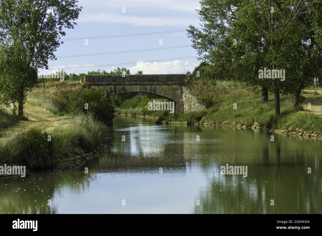 Navigable canal used for the supply of goods in ancient times Stock ...