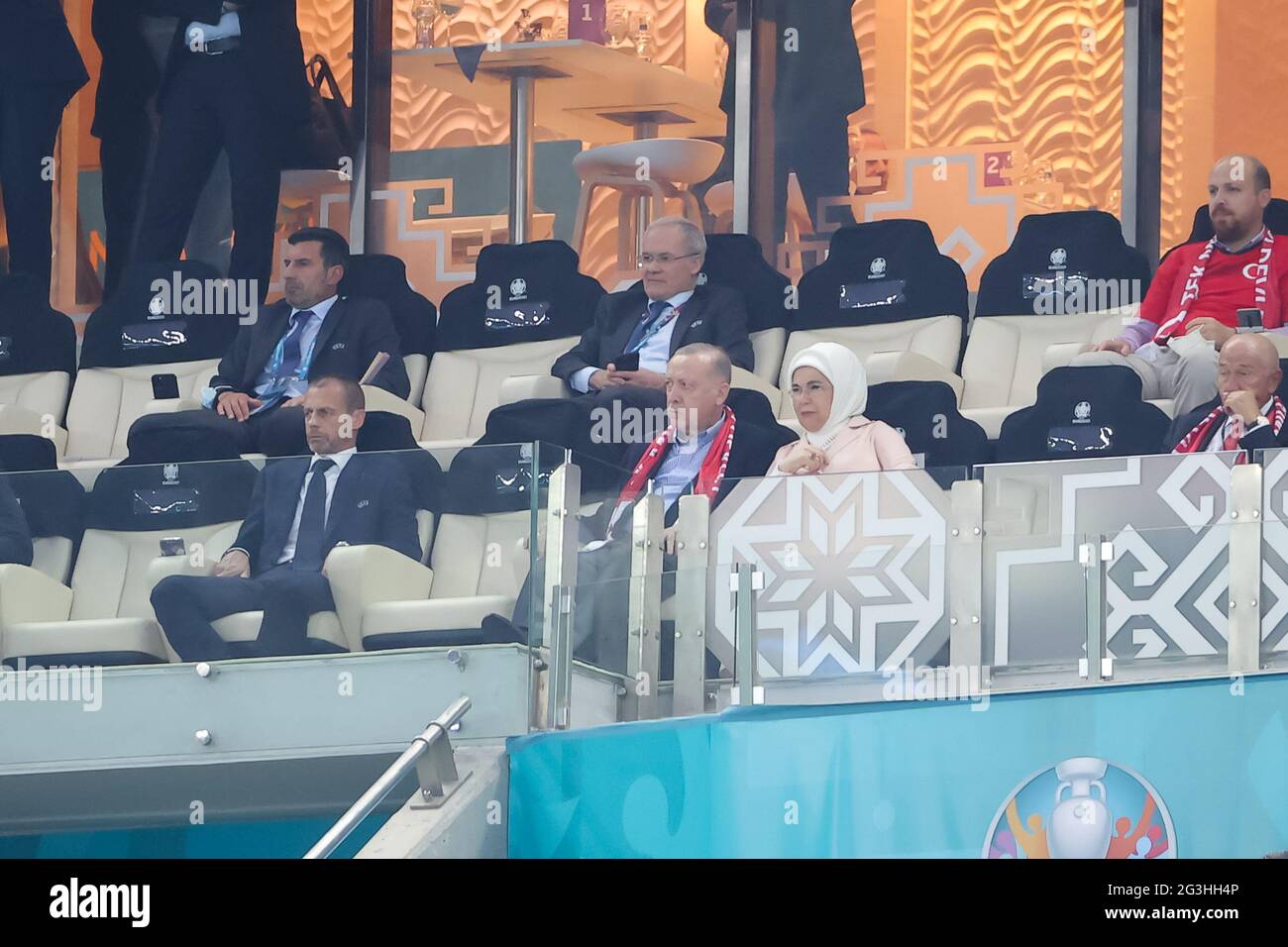 President of Turkey Recep Tayyip Erdogan in the stands during the UEFA ...
