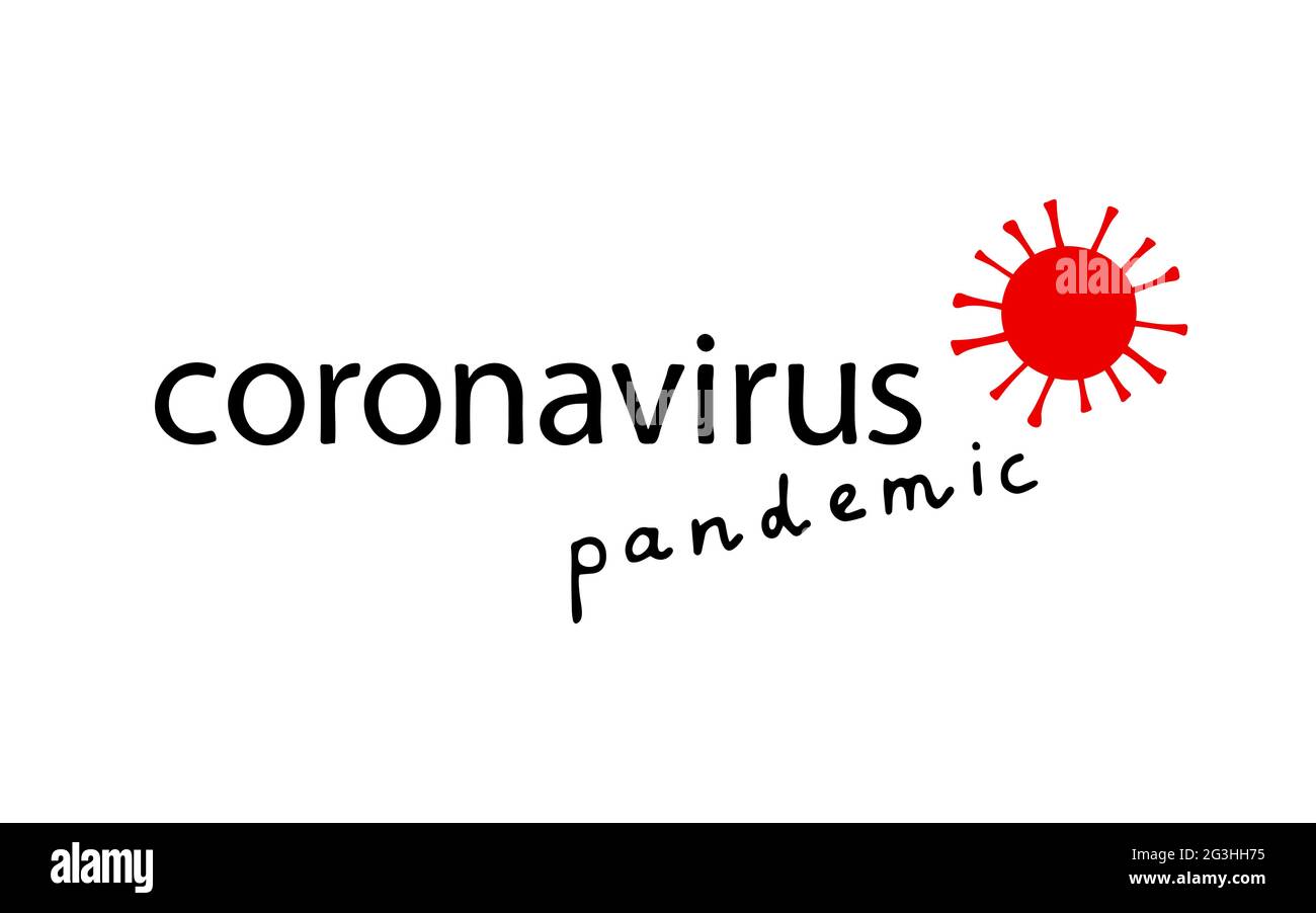 Novel Coronavirus vector lettering, symbol. Hand-drawn Sign 2019-nCoV ...