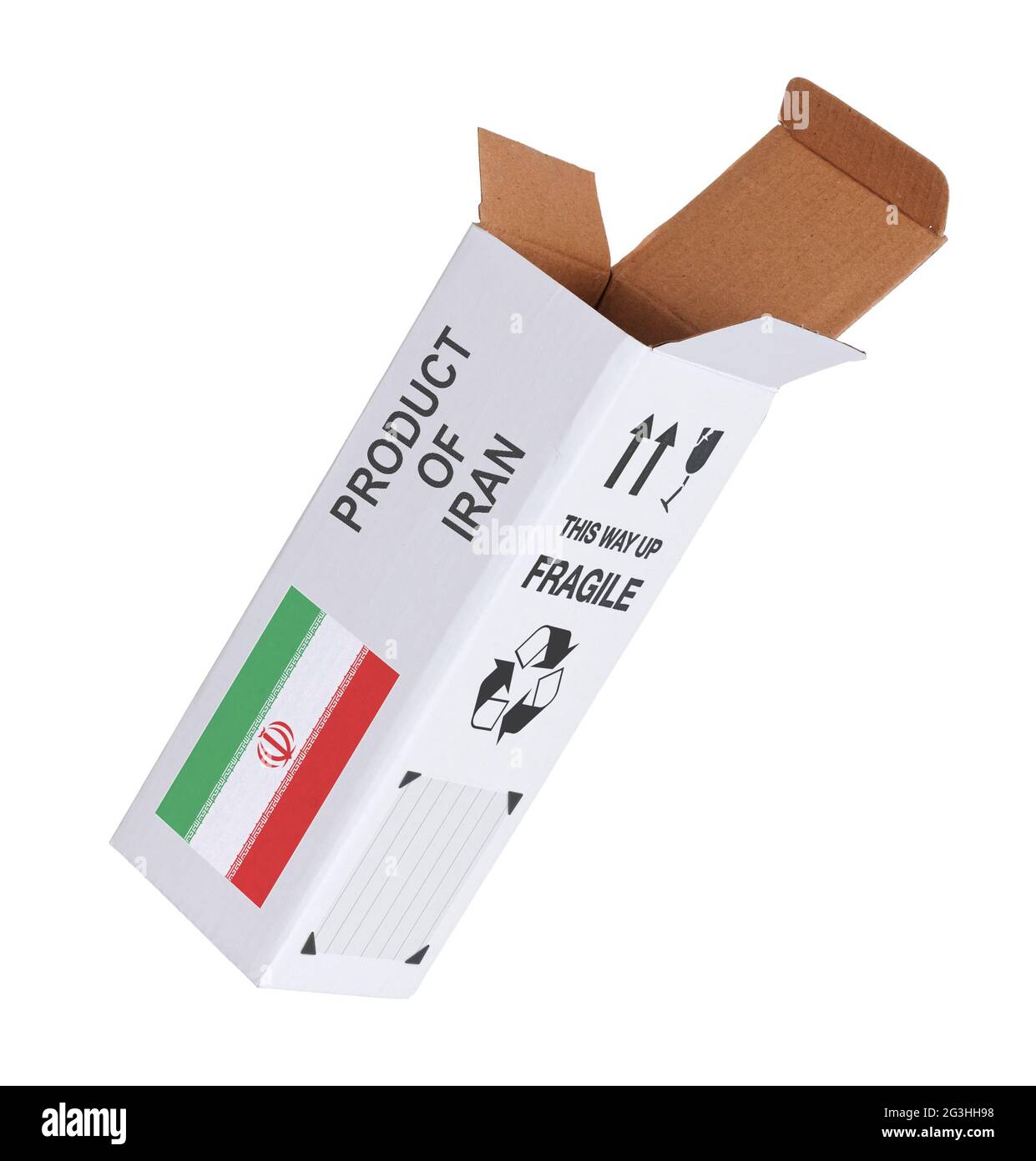 Concept of export - Product of Iran Stock Photo - Alamy