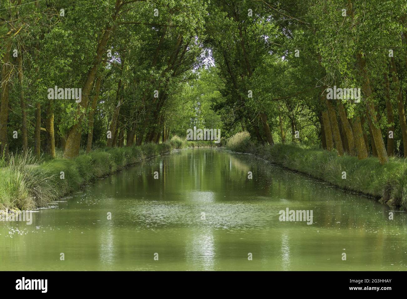 Navigable canal used for the supply of goods in ancient times Stock ...