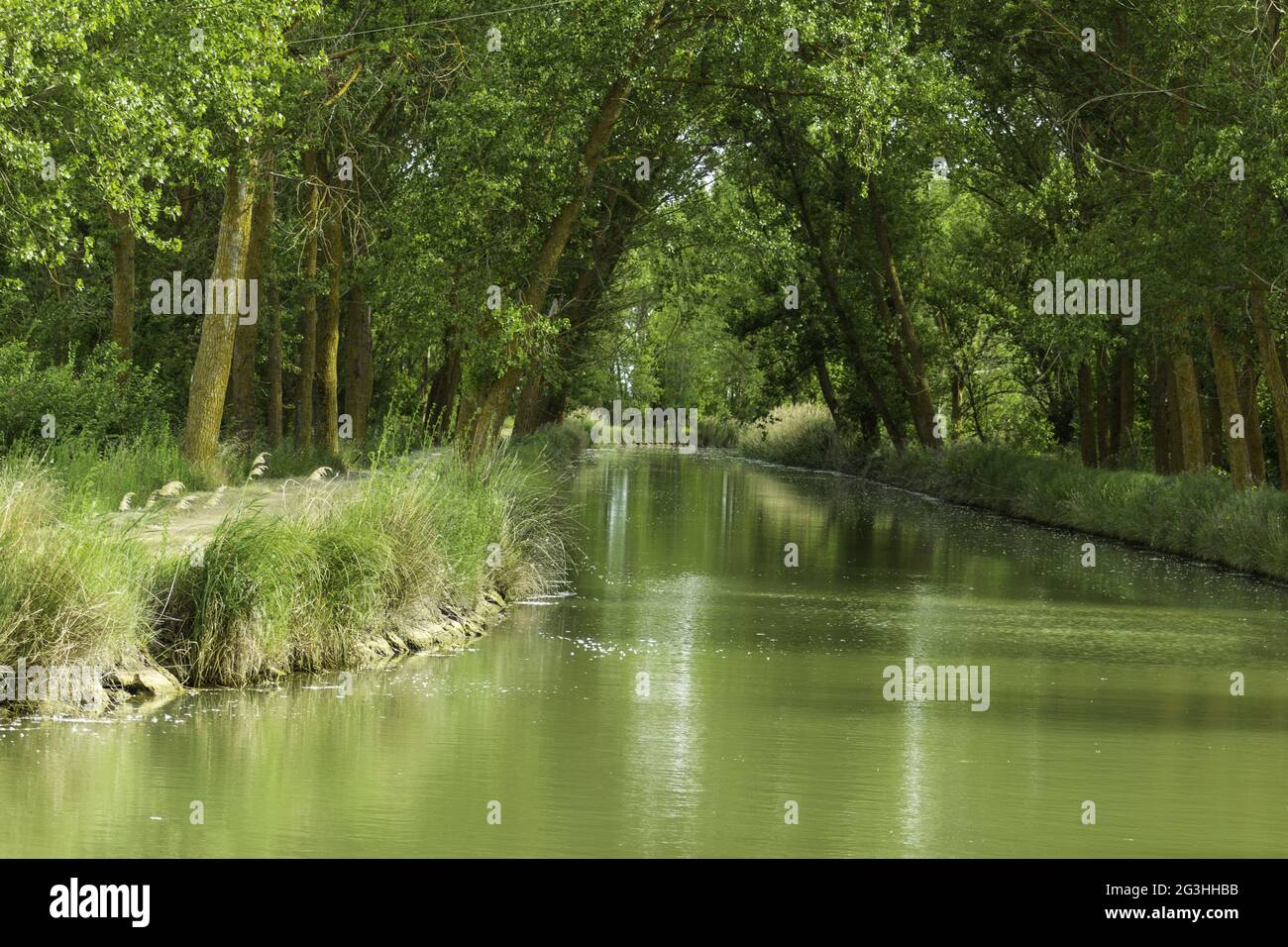 Navigable canal used for the supply of goods in ancient times Stock ...