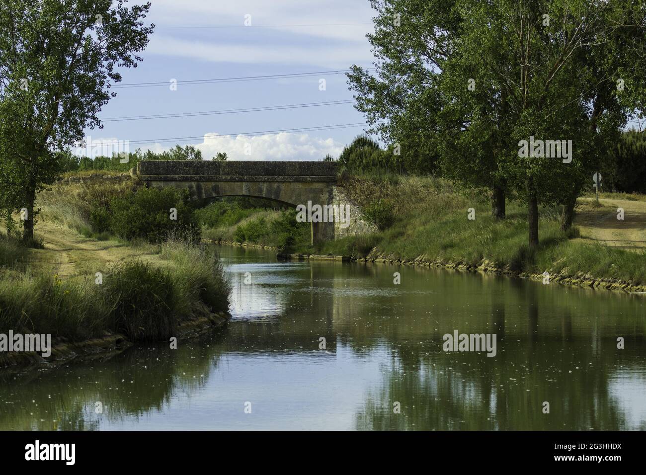 Navigable canal used for the supply of goods in ancient times Stock ...