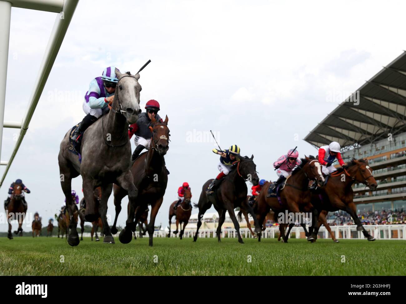 Lola Showgirl ridden by Laura Pearson (left) on their way to winning ...