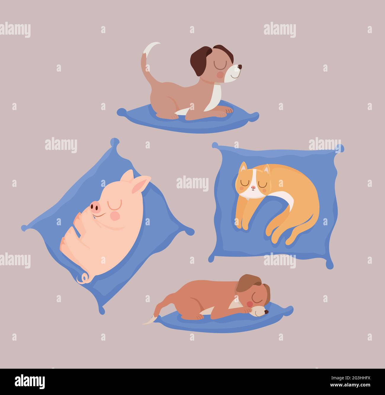 Resting dogs Stock Vector Images - Alamy