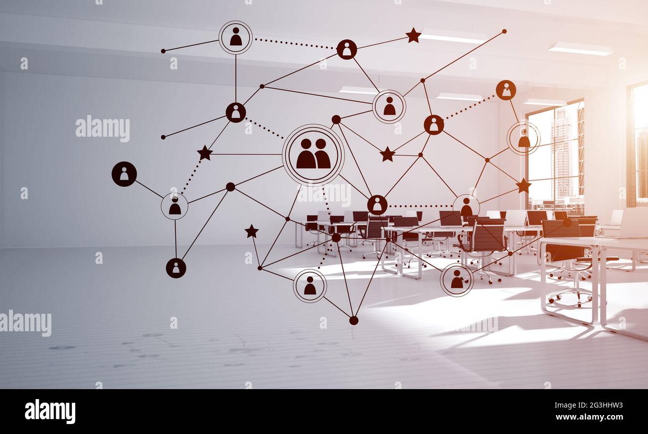 Networking and wireless connection as concept for effective modern ...