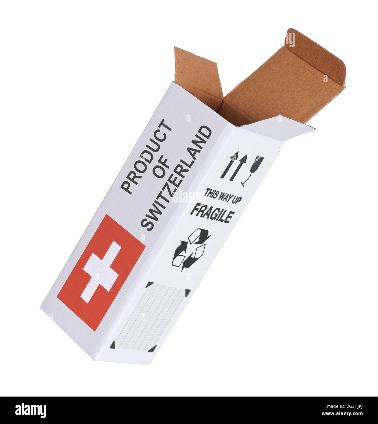 Concept of export - Product of Switzerland Stock Photo - Alamy