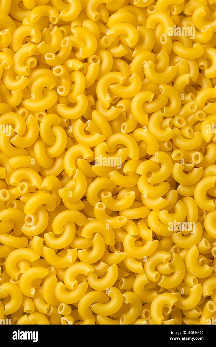 Dry Organic Elbow Macaroni Pasta Ready to Cook Stock Photo - Alamy