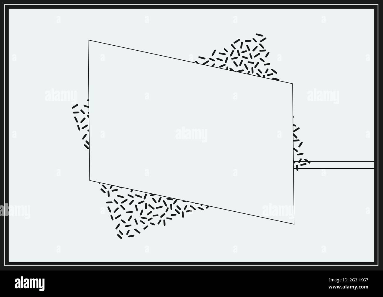 Composition of rectangle with copy space and black frame on white ...