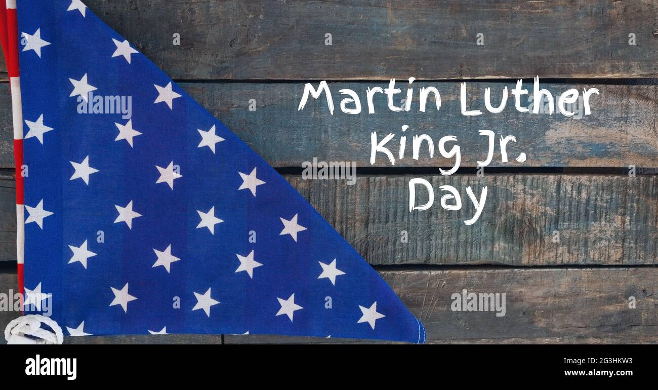Martin luther king jr american flag hi-res stock photography and images ...