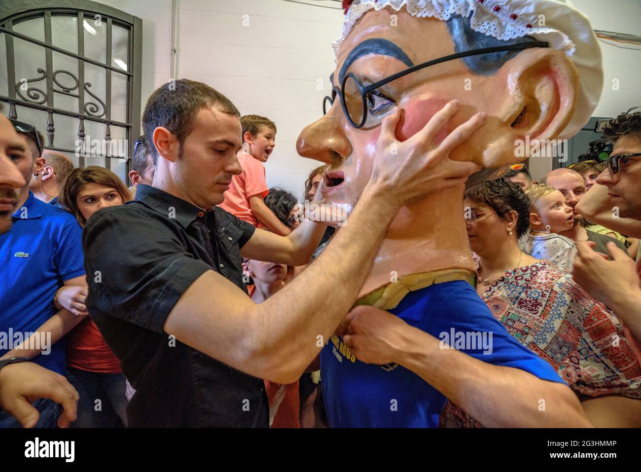 Dance of the Nans Nous (New Dwarfs) in the Patum de Berga festival ...