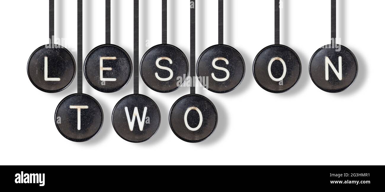 Typewriter buttons, isolated - Lesson two Stock Photo - Alamy