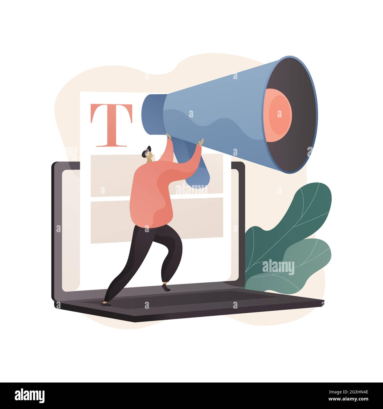 Ad writing abstract concept vector illustration Stock Vector Image ...