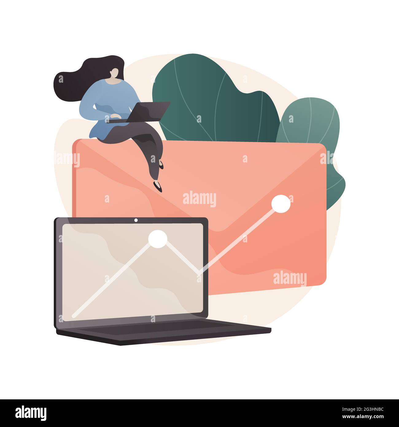 Email marketing abstract concept vector illustration Stock Vector Image ...