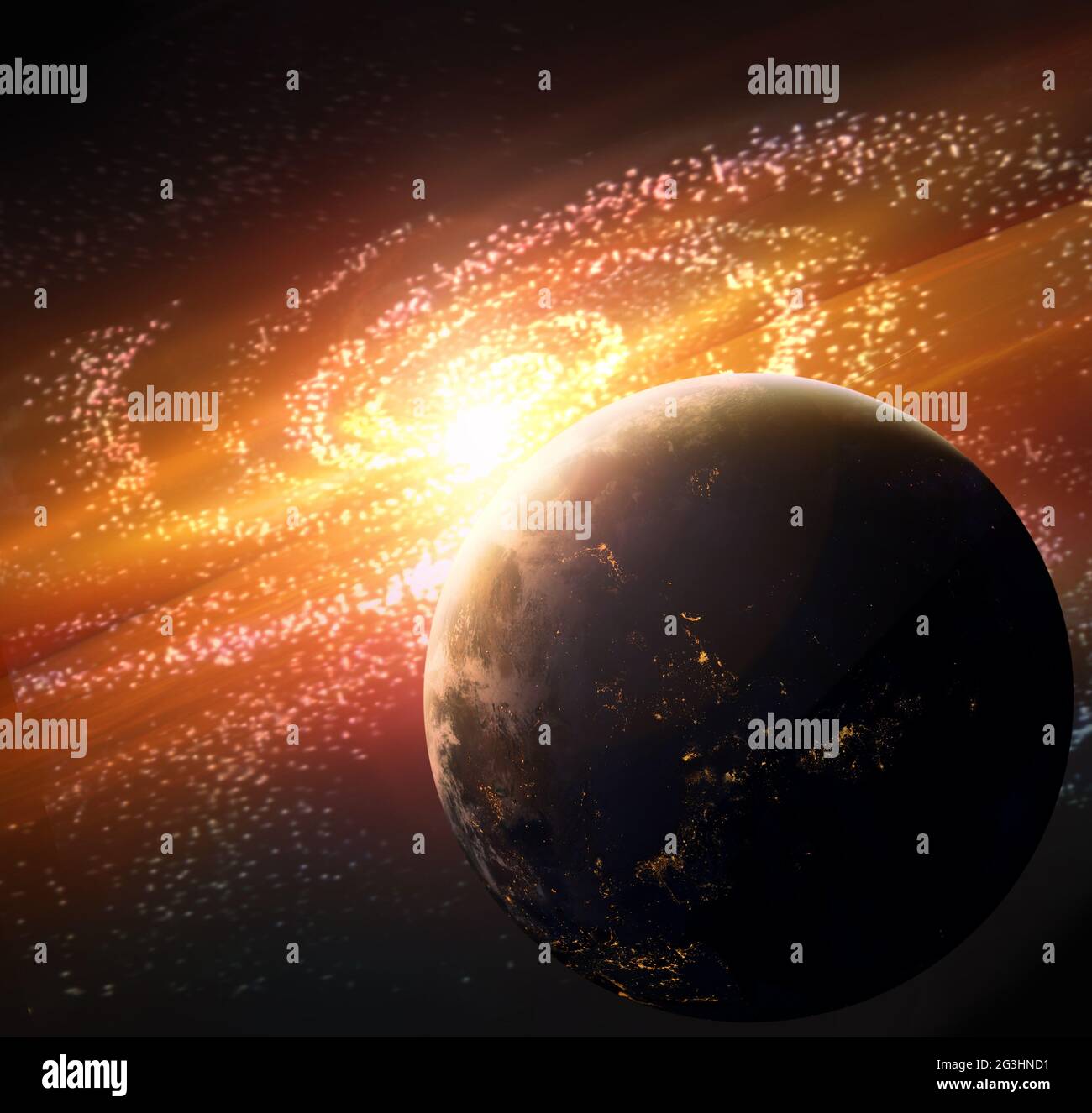 Planet earth in space Stock Photo - Alamy