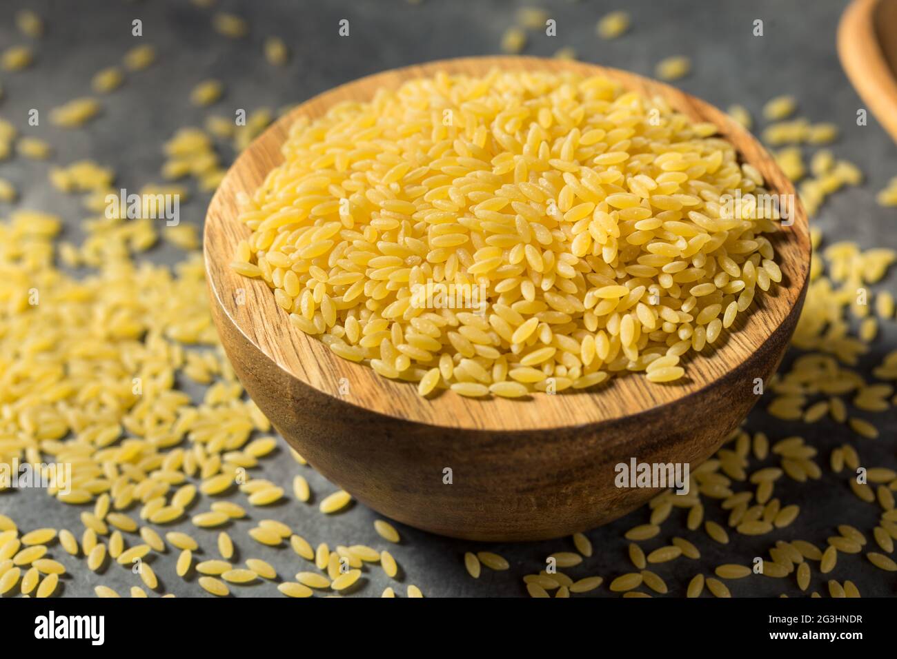 Raw Organic Dry Orzo Pasta in a Bowl Stock Photo - Alamy