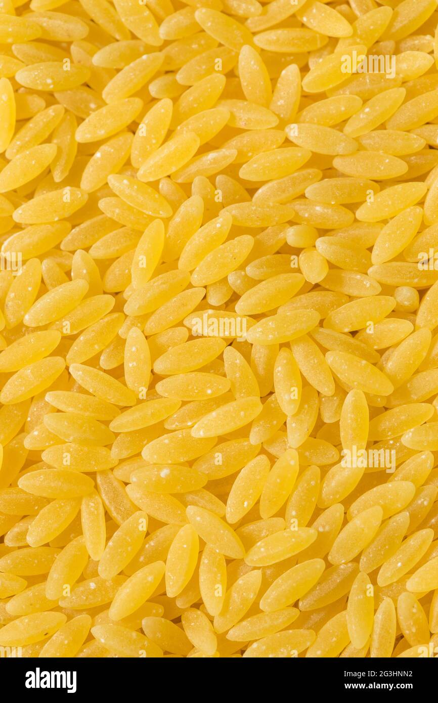 Raw Organic Dry Orzo Pasta in a Bowl Stock Photo - Alamy