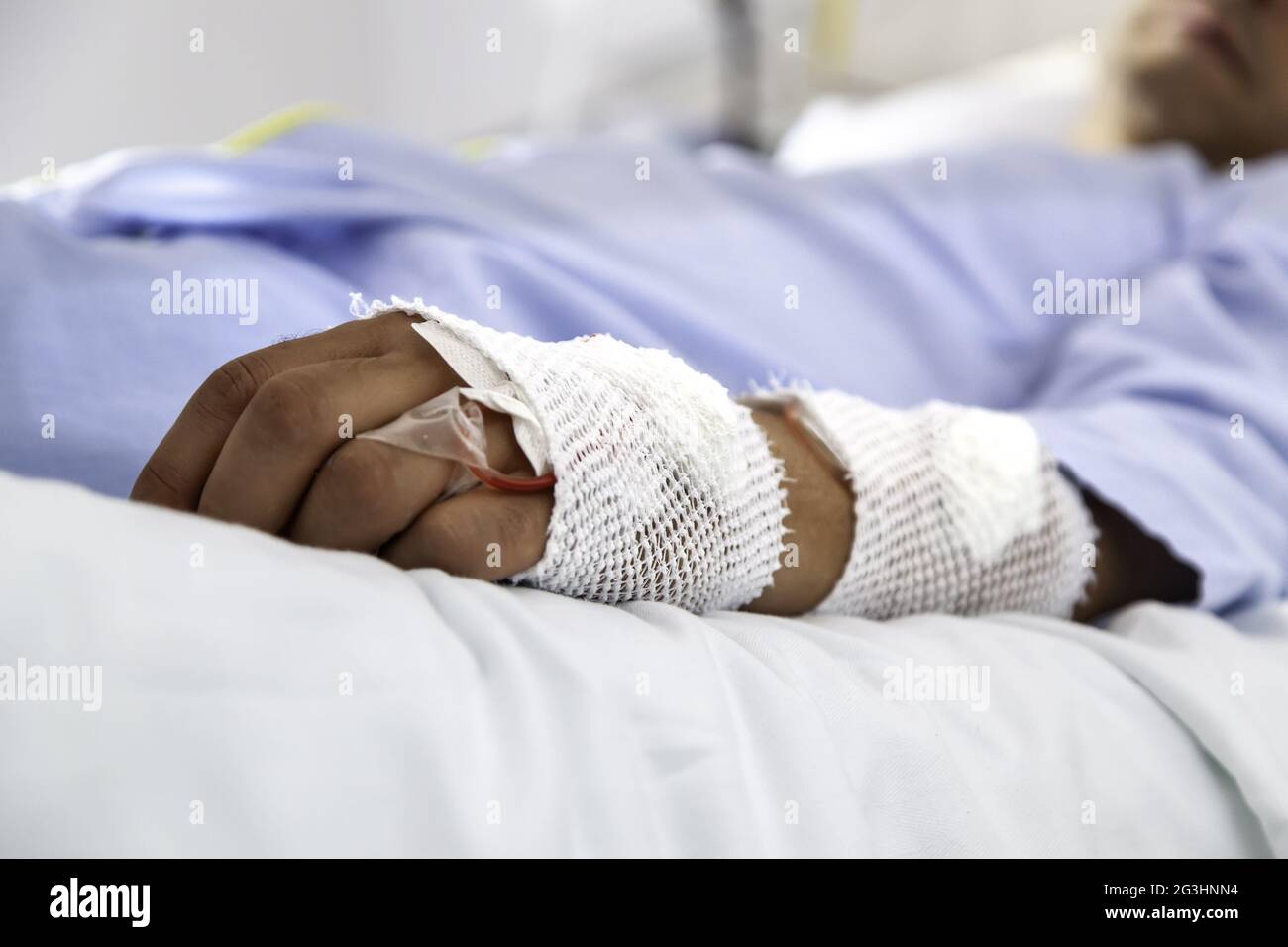 Intravenous route in hospital patient, viral infection, disease Stock ...