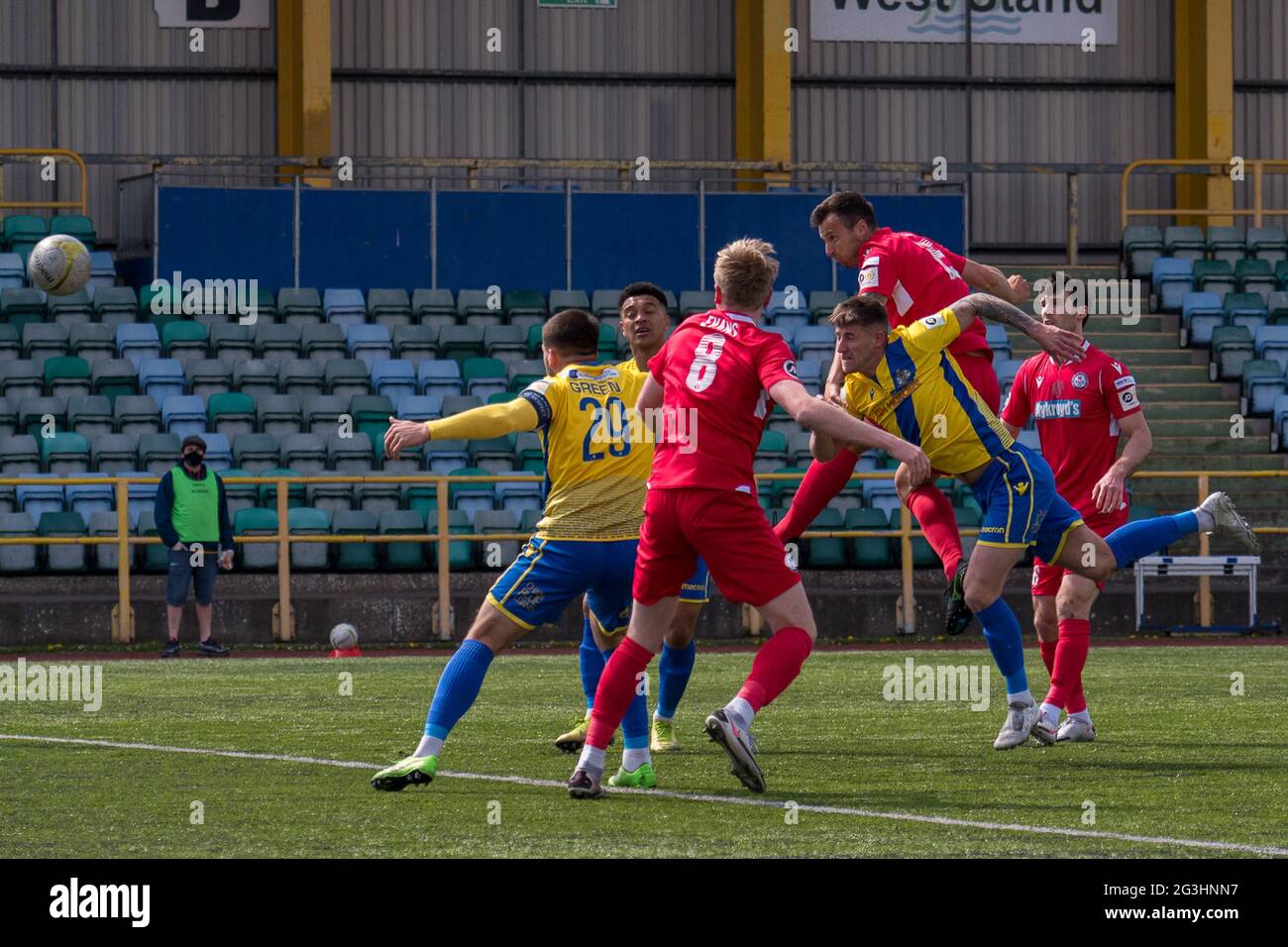 Barry, Wales 01 May 2021. JD Cymru Premier Championship Conference ...
