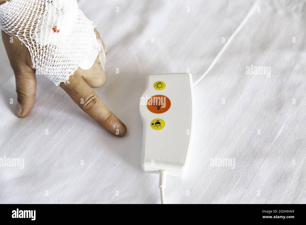 Button call nurse in hospital, emergency medicine, infirmary Stock ...