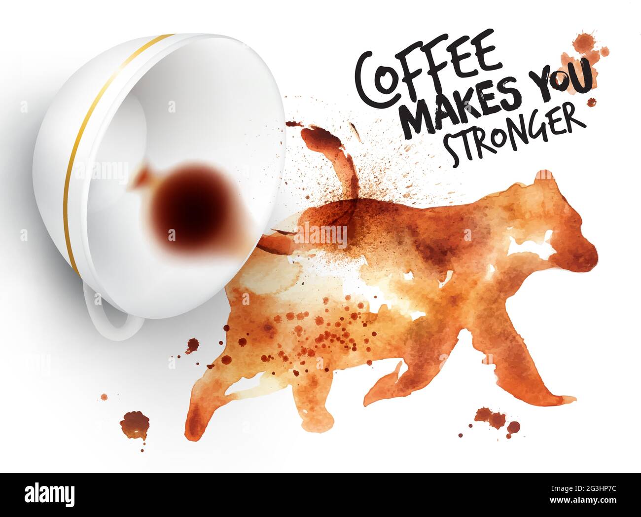 Stronger espresso coffee Stock Vector Images - Alamy