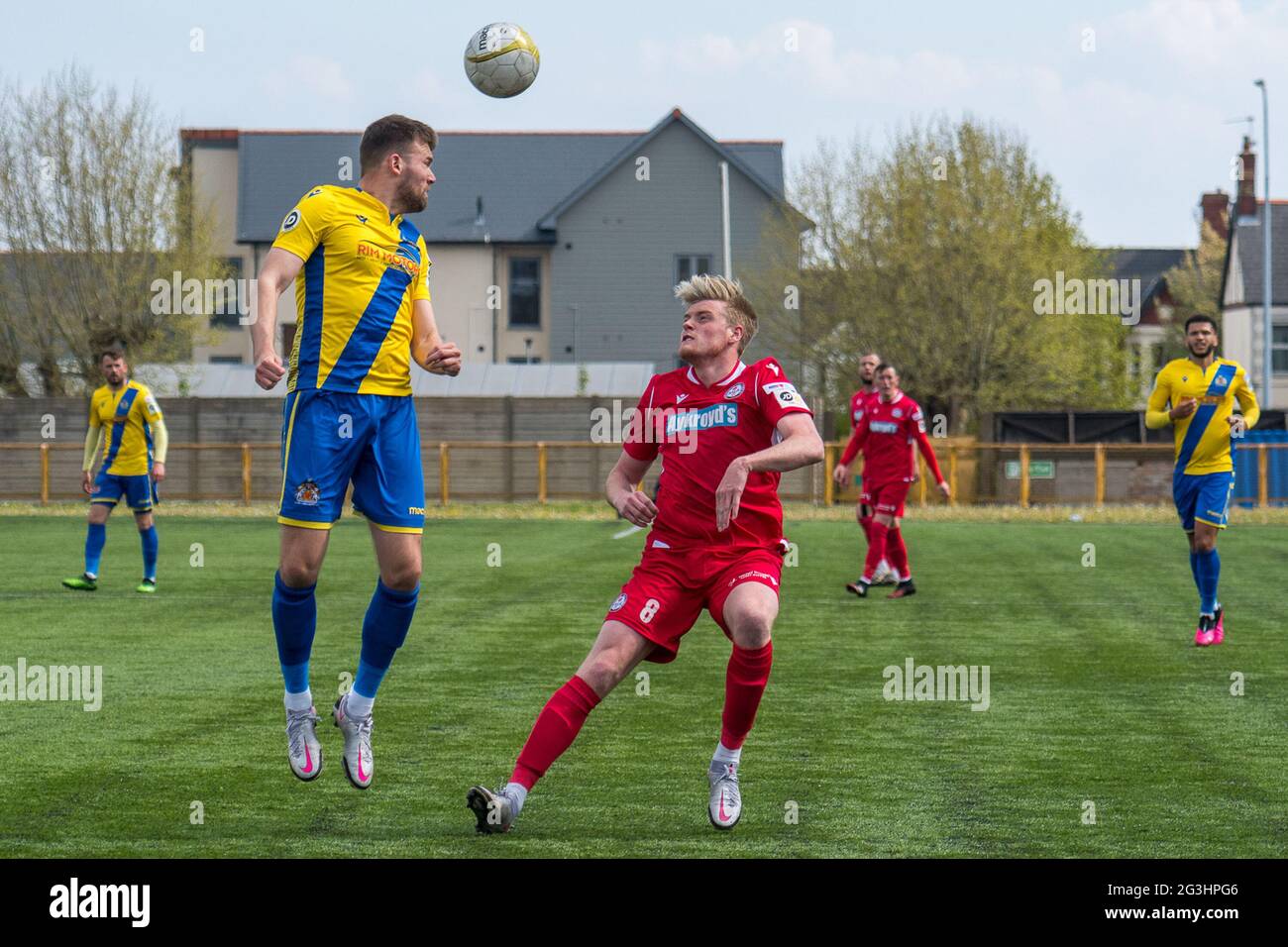 Barry, Wales 01 May 2021. JD Cymru Premier Championship Conference ...