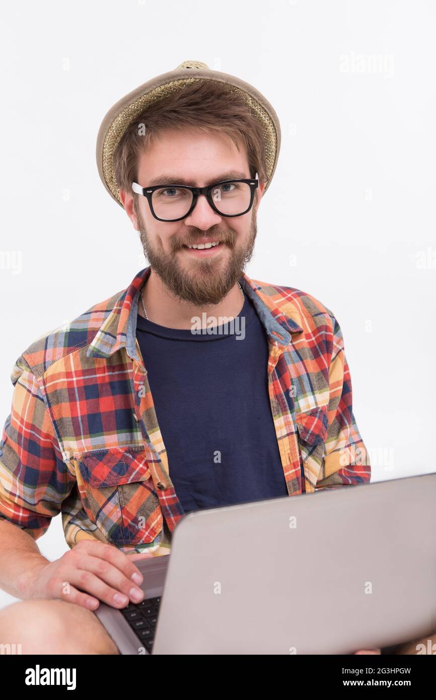 Bearded laptop hi-res stock photography and images - Alamy