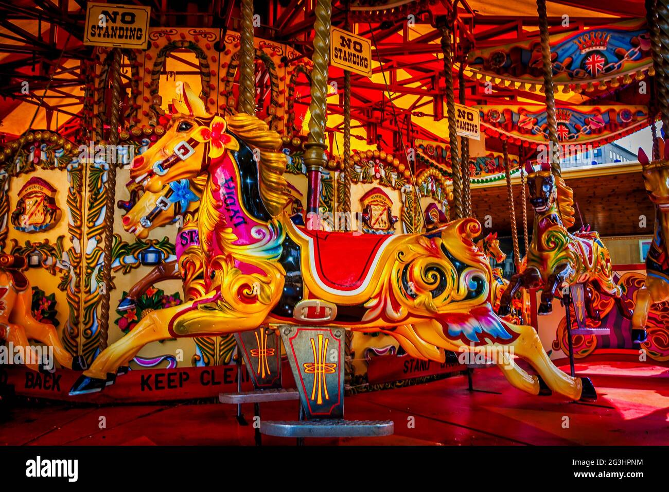Colourful carnival rides hi-res stock photography and images - Alamy