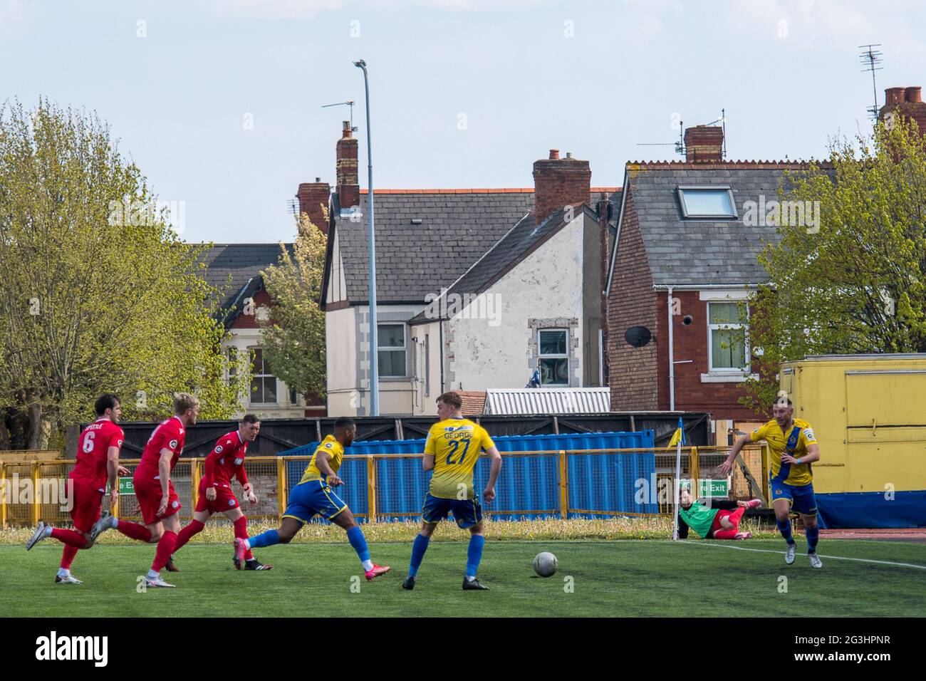Barry, Wales 01 May 2021. JD Cymru Premier Championship Conference ...