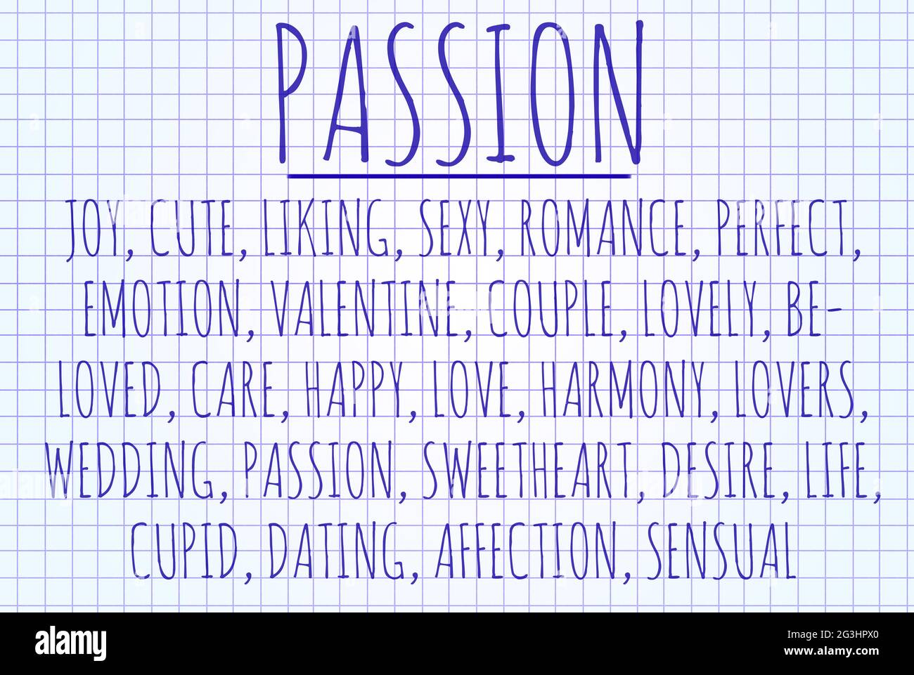 Passion word cloud Stock Photo - Alamy