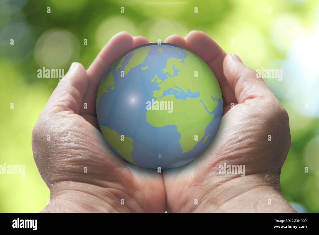 Hands Holding the World Stock Photo - Alamy