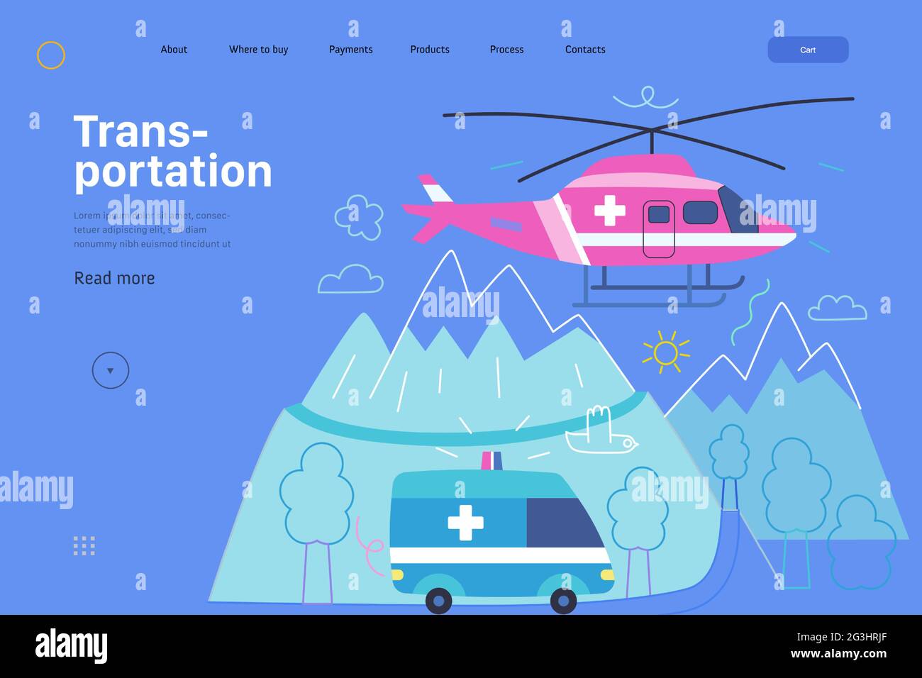 Mountain rescue ambulance Stock Vector Images - Alamy