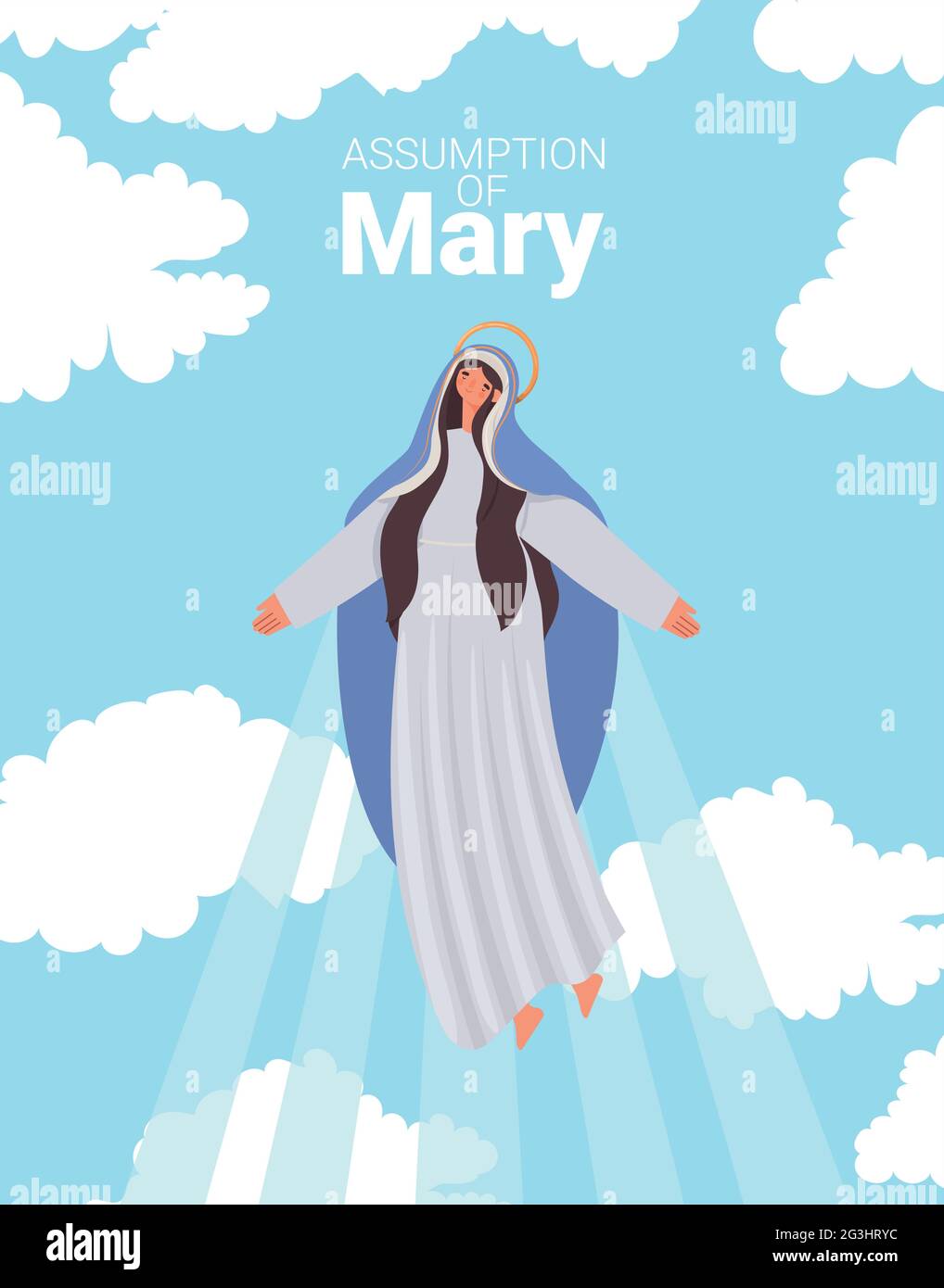 assumption of holy mary Stock Vector Image & Art - Alamy