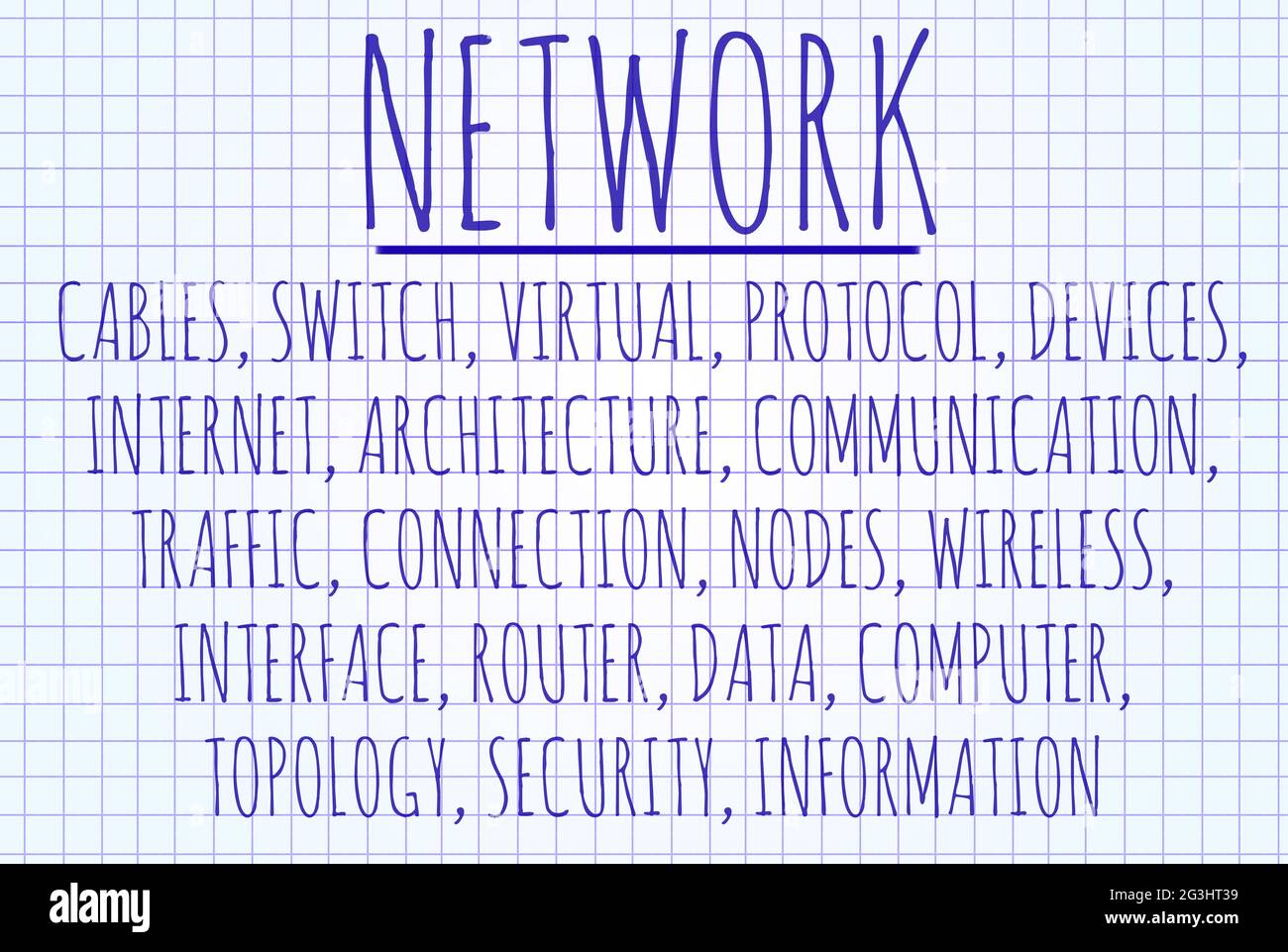 Network word cloud Stock Photo - Alamy