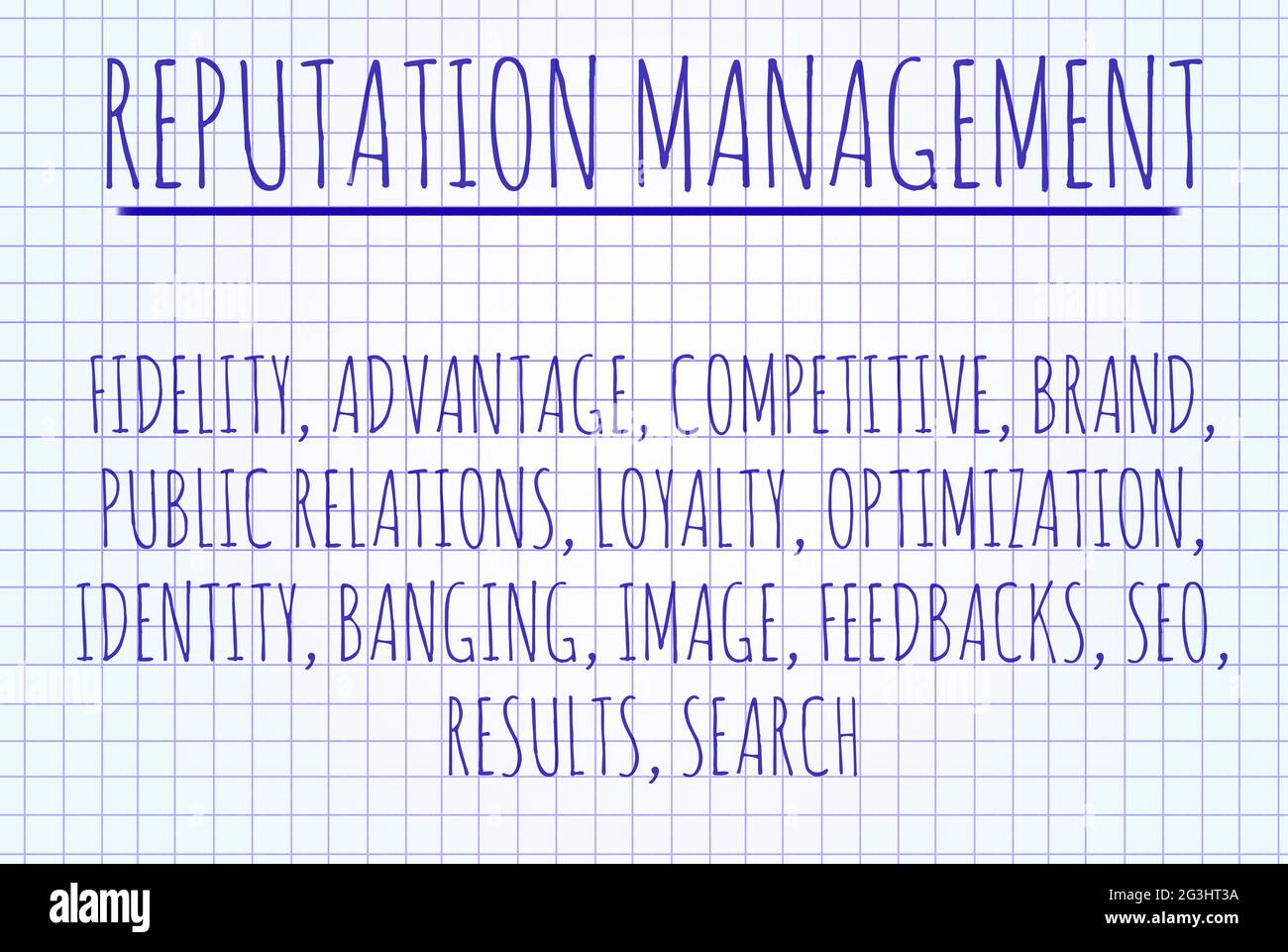 Reputation management word cloud Stock Photo - Alamy
