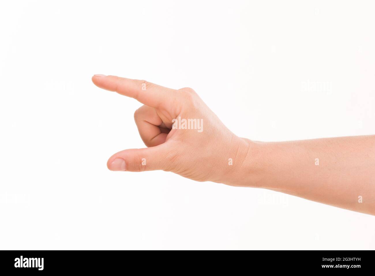 Closeup hand caucasian young male Cut Out Stock Images & Pictures - Alamy