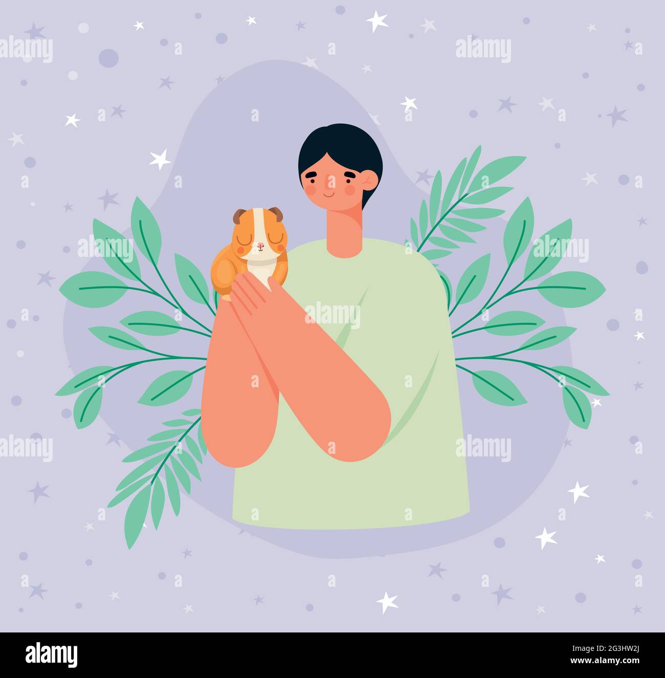 man holding hamster Stock Vector Image & Art - Alamy