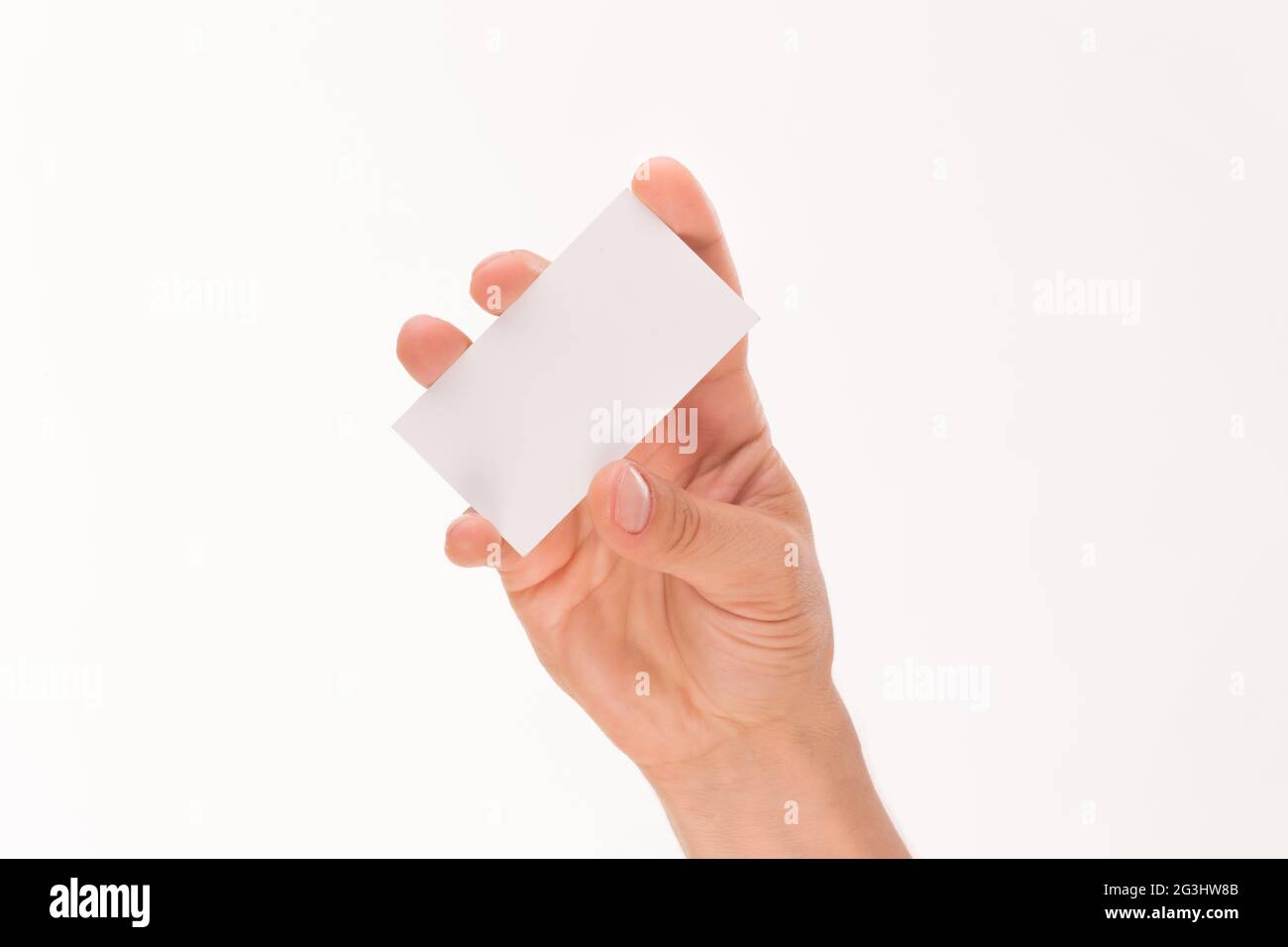 Hand take blank card hi-res stock photography and images - Alamy
