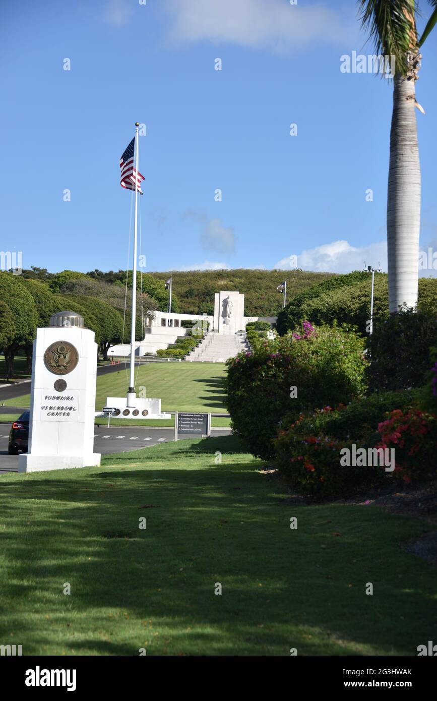 Oahu, HI. U.S.A. 6/5/2021. National Memorial Cemetery of the Pacific ...