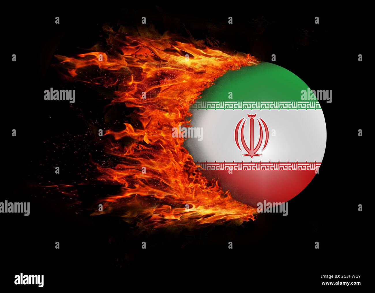 Iran flag burn hi-res stock photography and images - Alamy