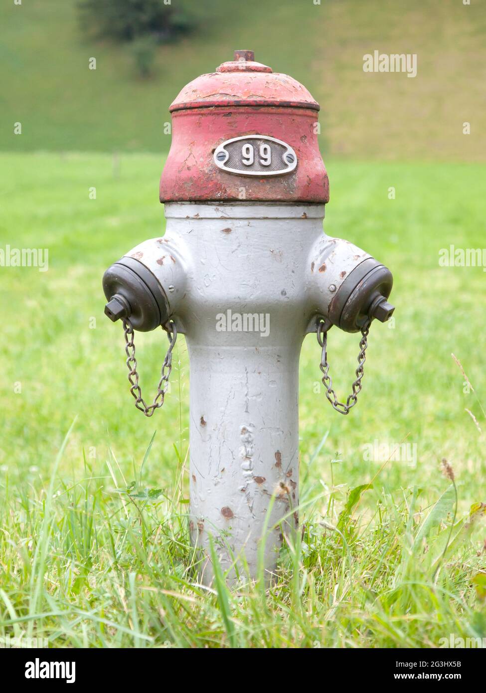 Rusty old Swiss fire hydrant Stock Photo - Alamy
