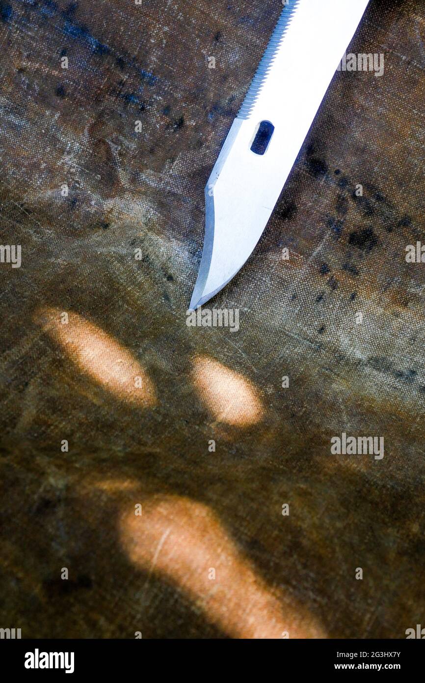 Vintage Swiss army gun knife, Still life Stock Photo - Alamy