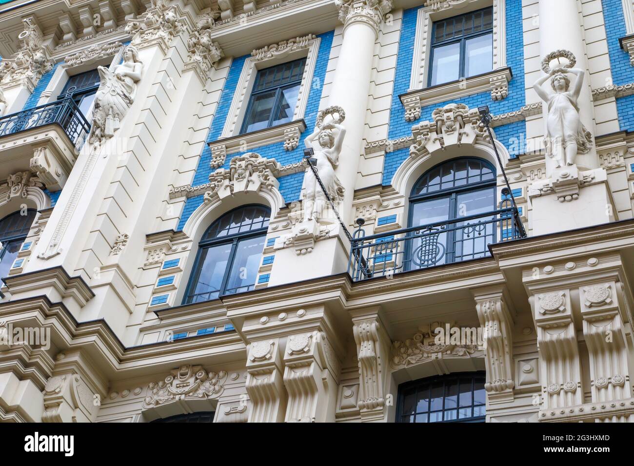 Jugendstil Building in Riga Alberta Street Stock Photo - Alamy