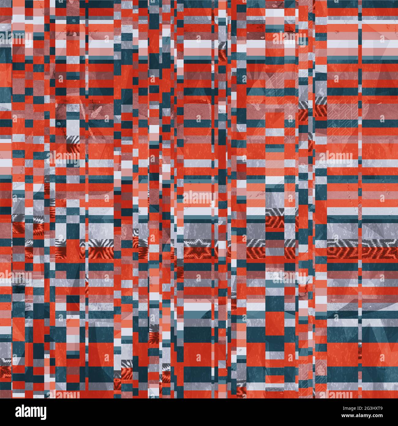 Seamless funky graphic pattern motif of chaotic and psychedelic noise ...