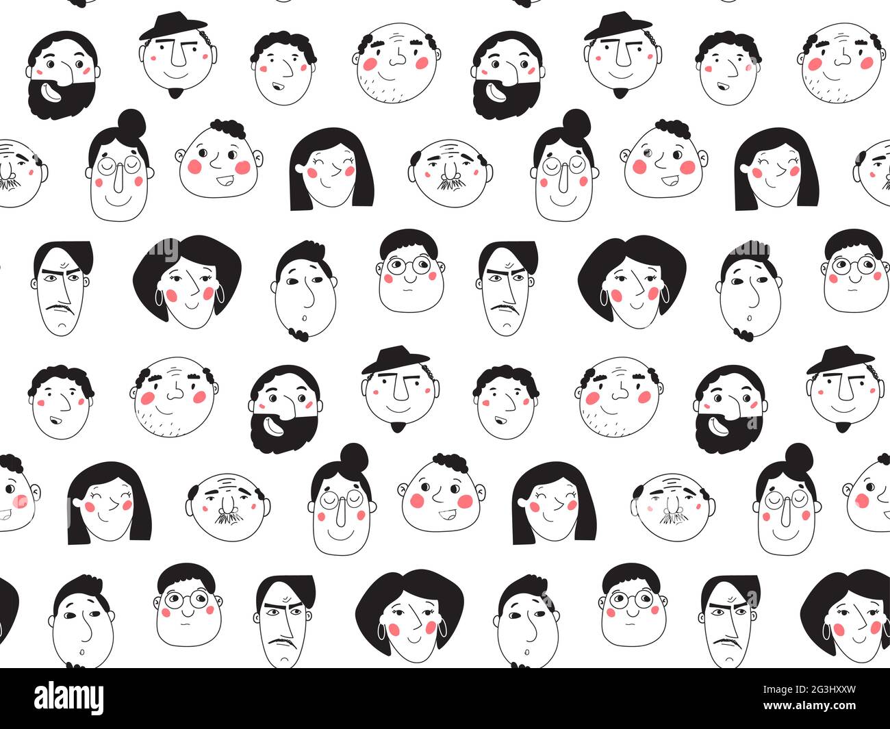 Black People Faces Clip Art