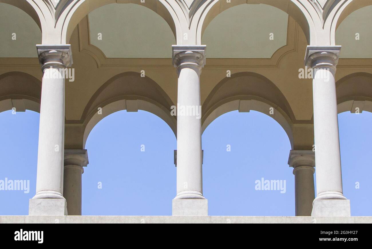 Arches in an old building Stock Photo - Alamy