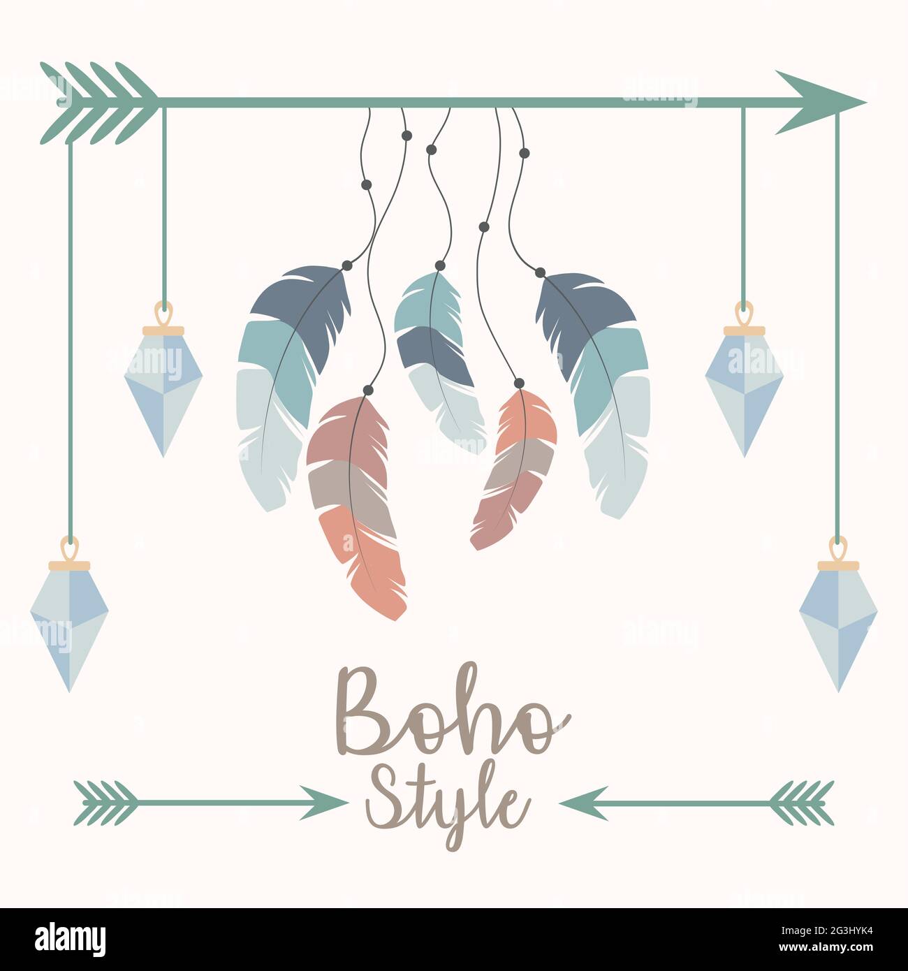 boho style illustration Stock Vector Image & Art - Alamy