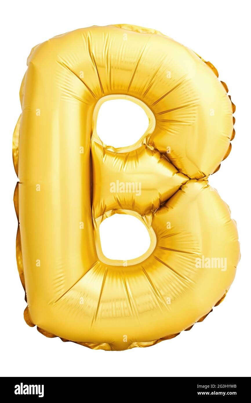 Letter B made of inflatable balloon isolated on white Stock Photo - Alamy