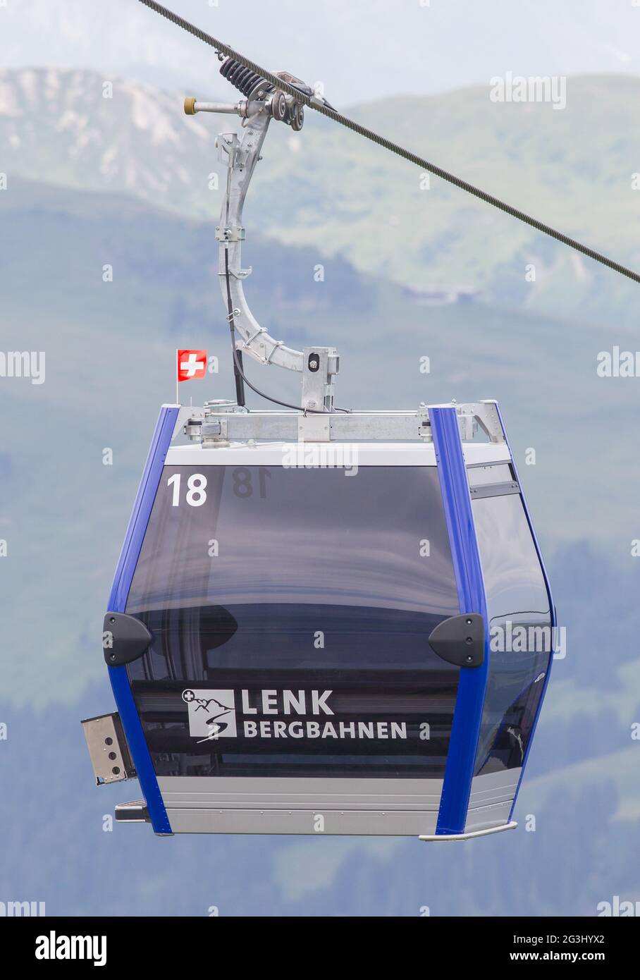 Mountains above the village of lenk hi-res stock photography and images ...